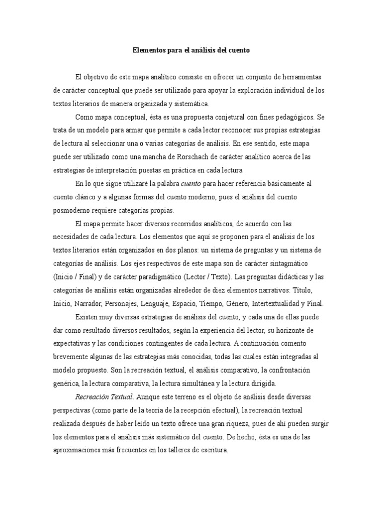 Análisis de Cuento | Lectura (proceso) | Cuentos | Prueba gratuita de ...