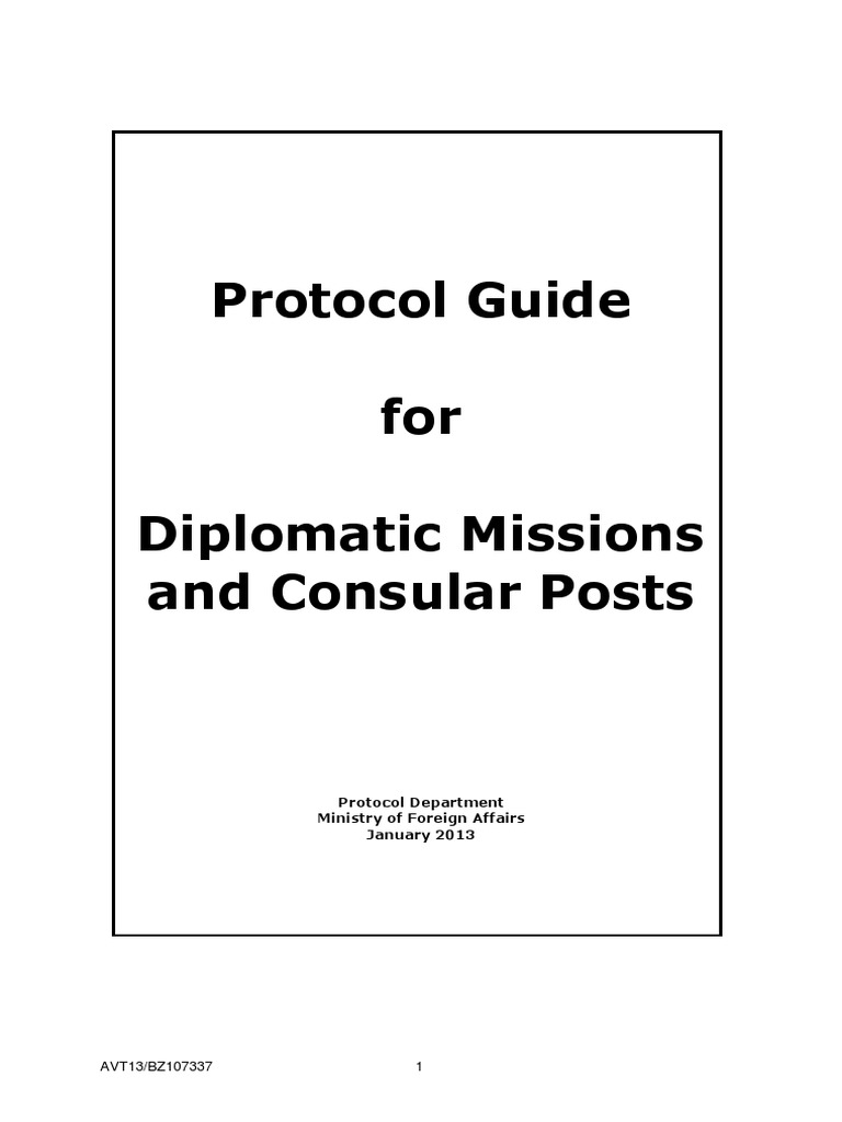 Protocol Guide For Diplomatic Missions and Consular Posts January 2013 ...