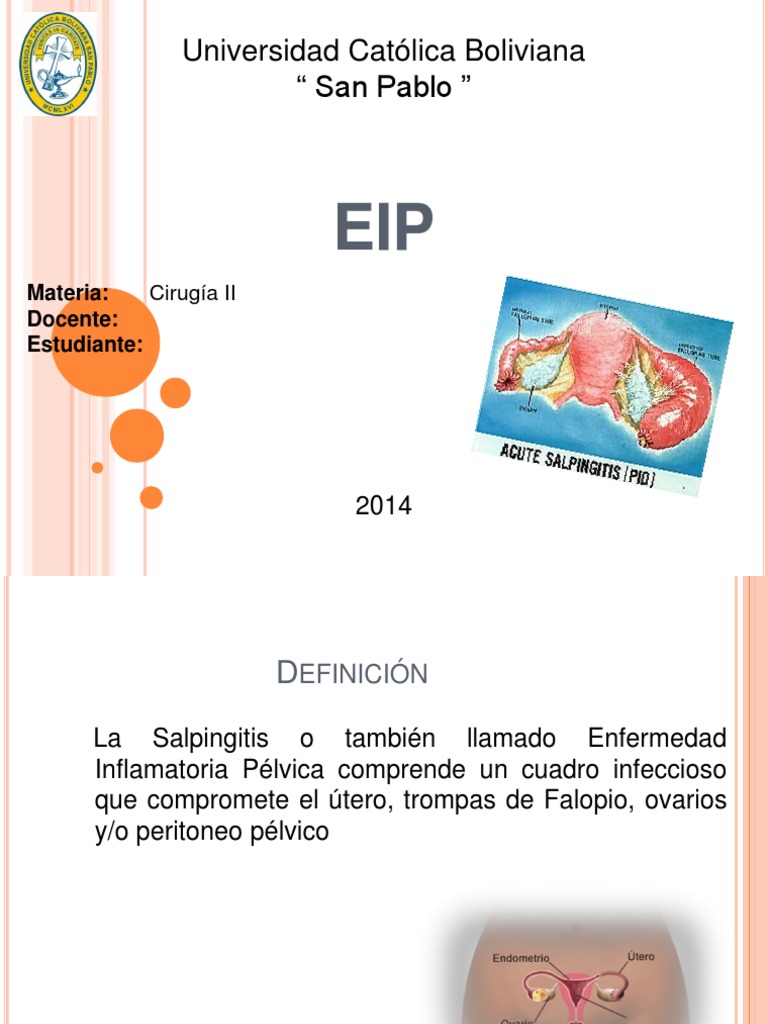 Salpingitis: Definición y Epidemiología | PDF | Útero | Pelvis