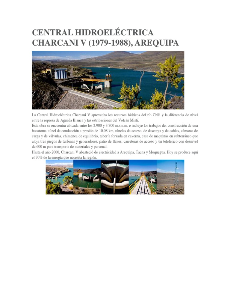Central Hidroeléctrica Charcani V | PDF