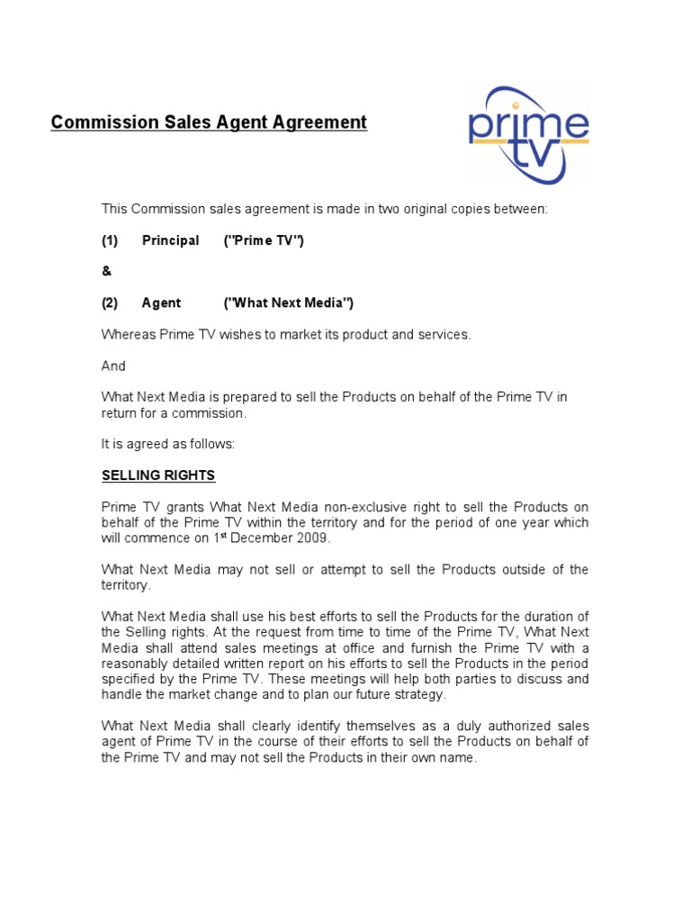 What Next Media and Prime TV Contract | PDF | Value Added Tax | Social ...