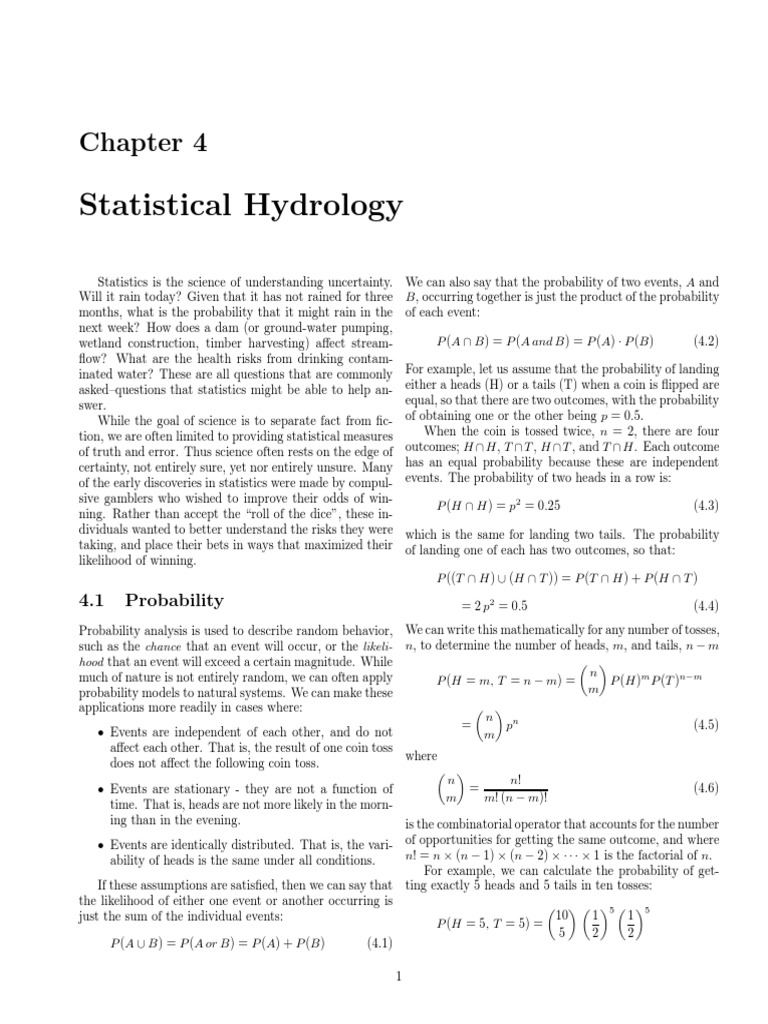 Understanding Probability in Hydrology | PDF | Regression Analysis ...