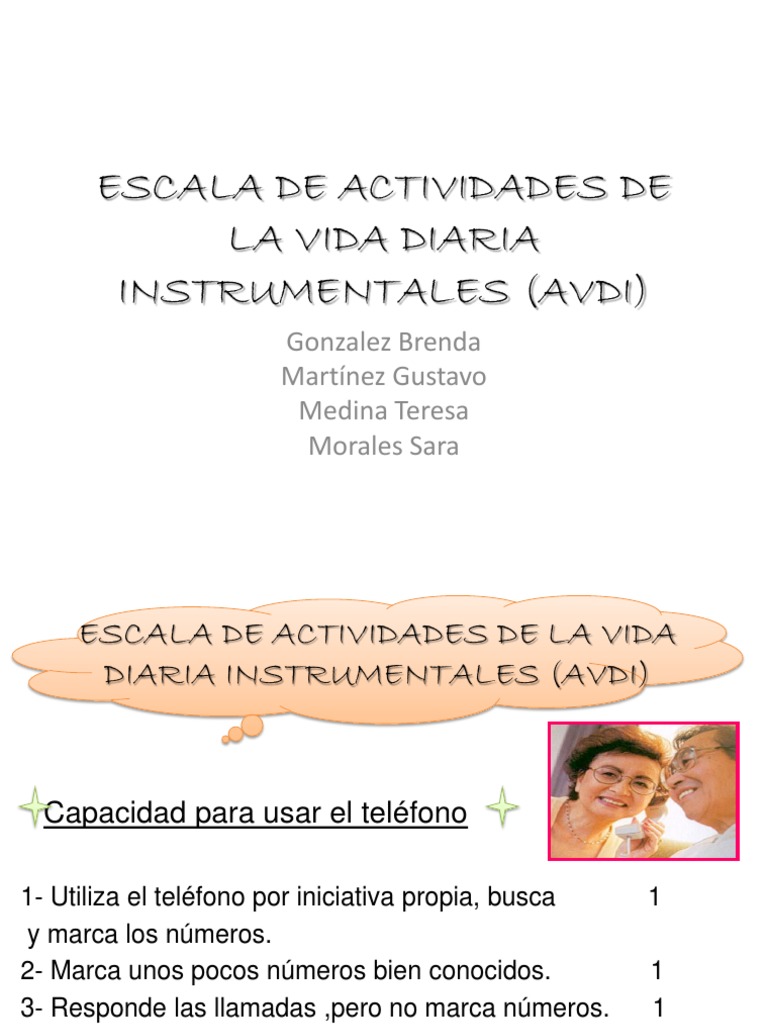 Escala de Actividades de La Vida Diaria Instrumentales | PDF