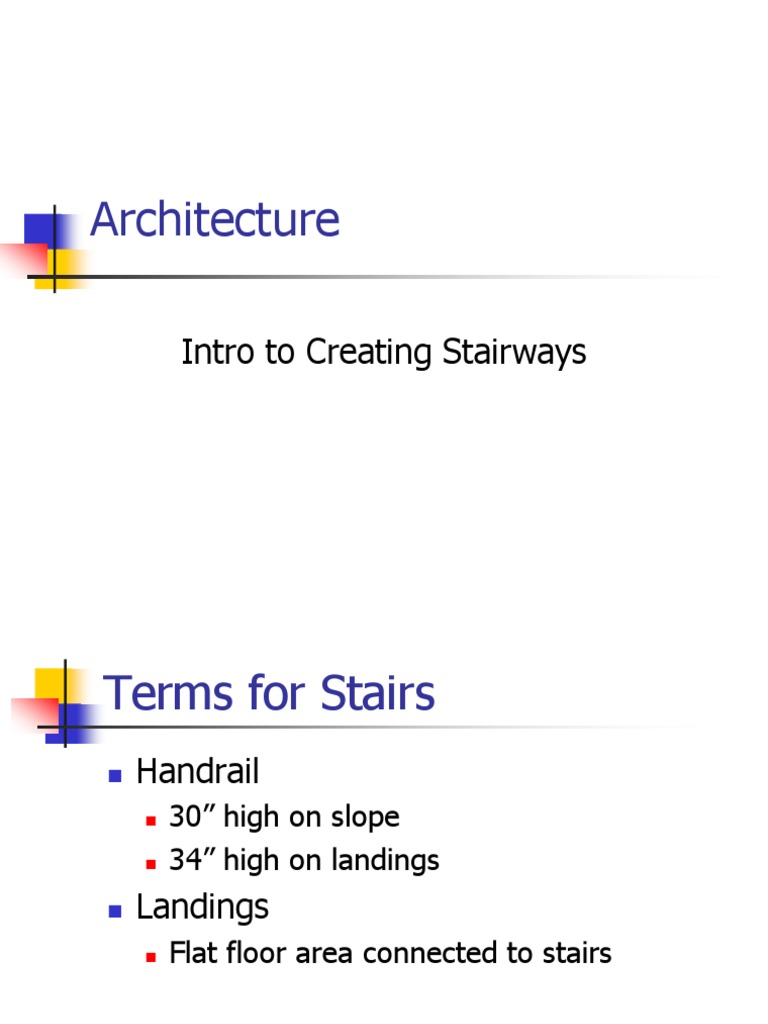 Architecture: Intro to Creating Stairways