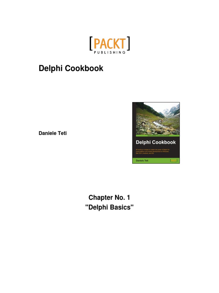 Delphi Cookbook Chapter No 1 Delphi Basics Pdf Json Xml