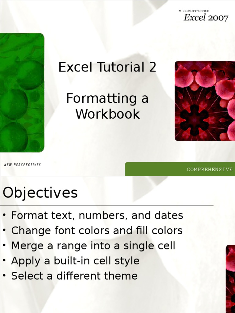 Excel Tutorial 2 Formatting A Workbook: Comprehensive | PDF | Microsoft ...