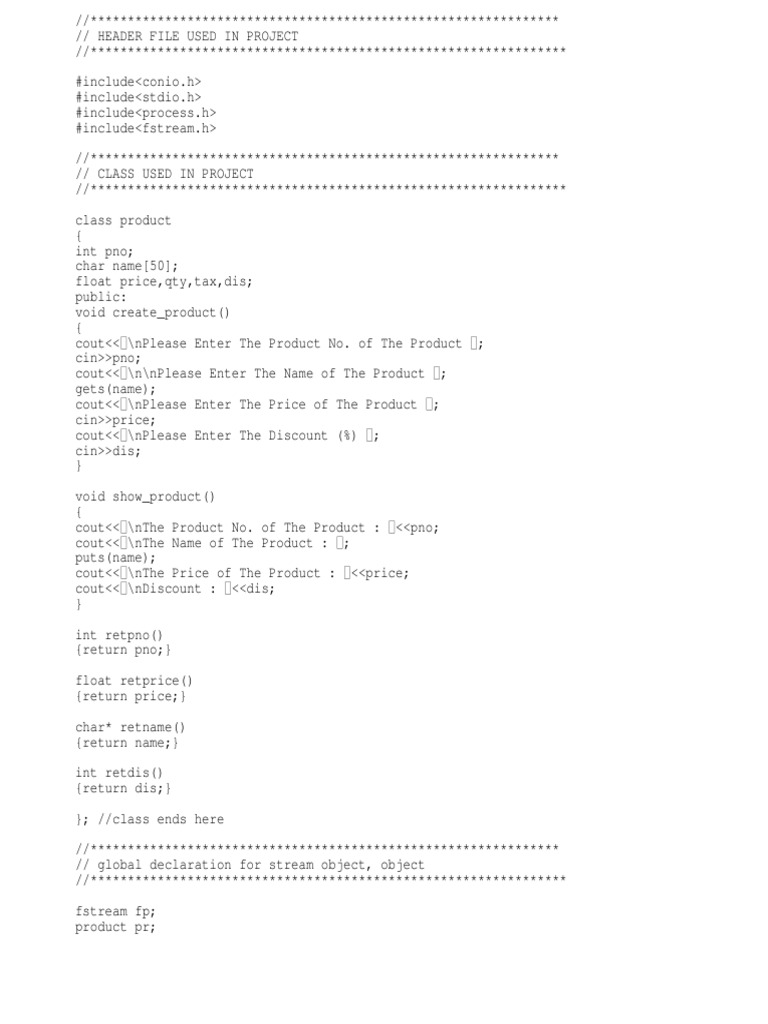 Super Market Billing System in C++ | PDF | Programming Paradigms | Object Oriented Programming