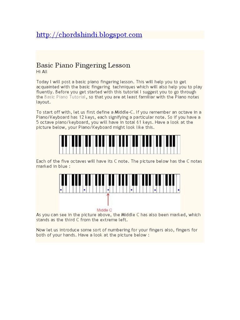 Basic Piano | PDF | Piano | Pitch (Music)