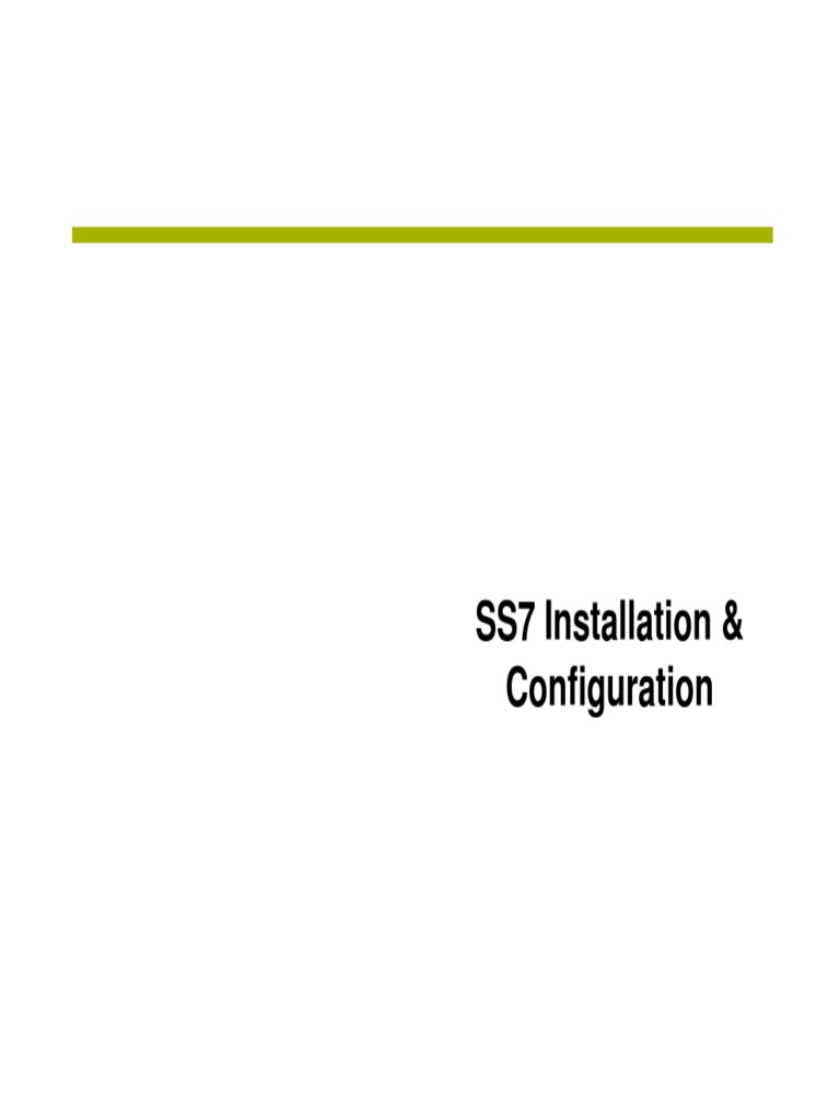 3 SS7 Installl Configure | PDF | Telecommunications | Computer Data