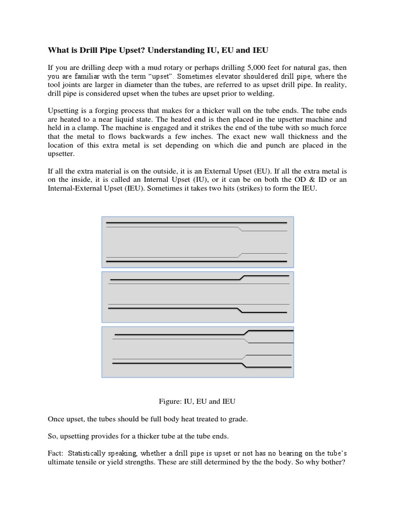 What Is Drill Pipe Upset | PDF | Pipe (Fluid Conveyance) | Metalworking