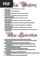 Salawikain, Bugtong, Tanaga at Dalit | PDF