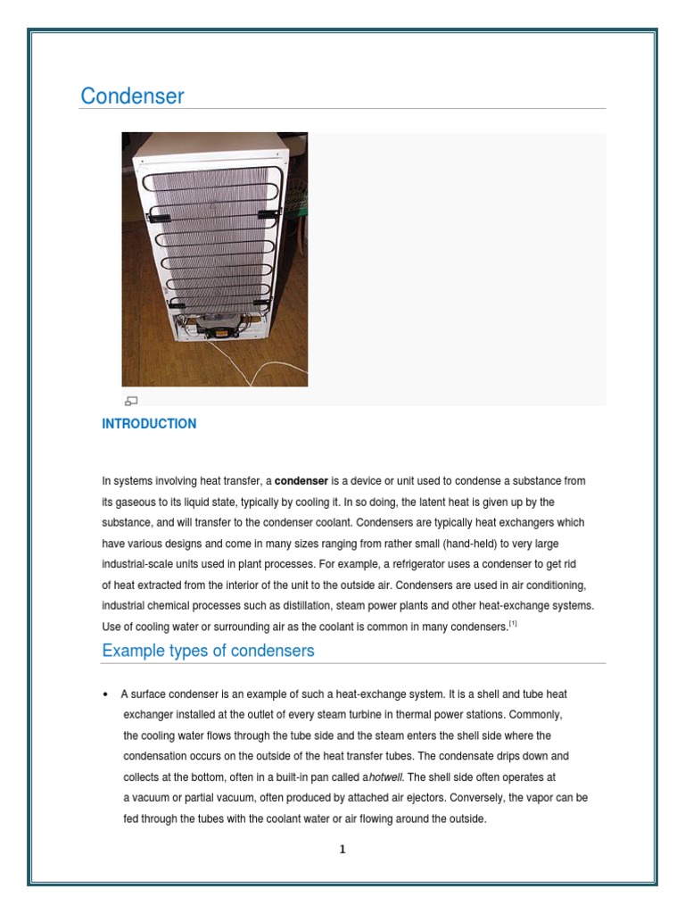 Condenser | PDF | Heat Exchanger | Steam