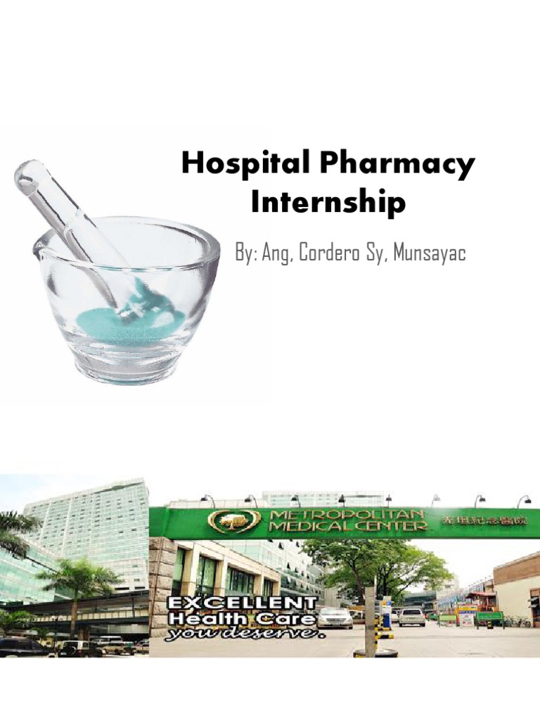 Hospital Pharmacy Internship | PDF | Pharmacy | Hospital