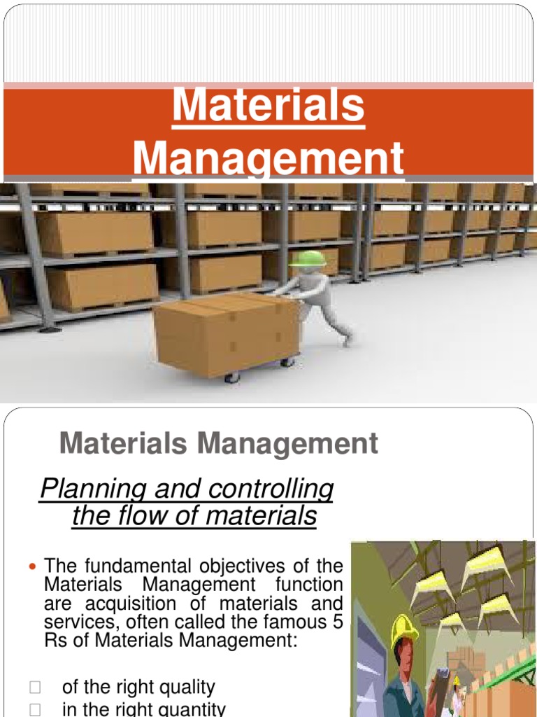 Materials Management | PDF | Inventory | Production And Manufacturing