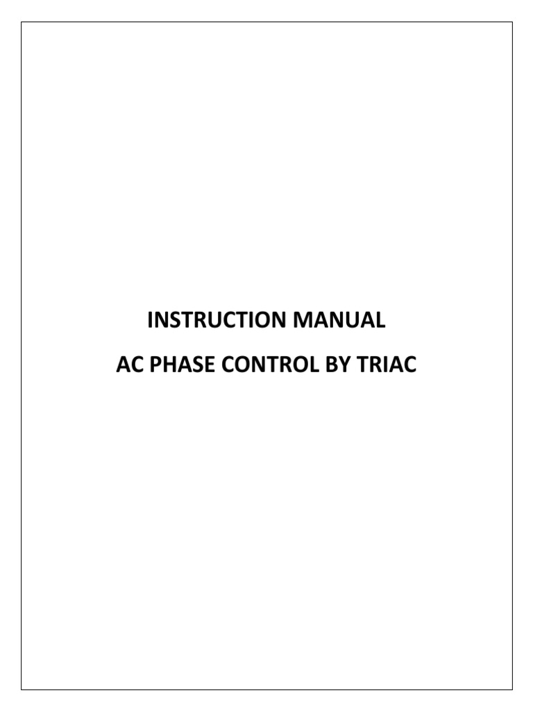 AC Phase Control with TRIAC-DIAC | PDF | Electronic Engineering ...