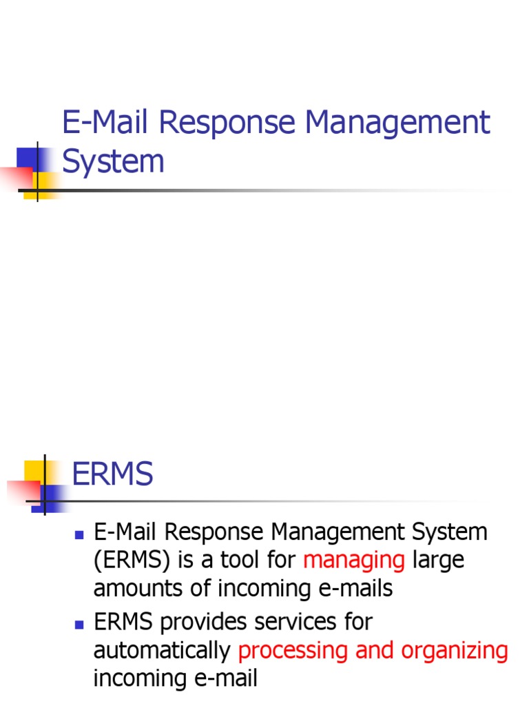 E-Mail Response Management System | Email | Simulation | Free 30-day ...