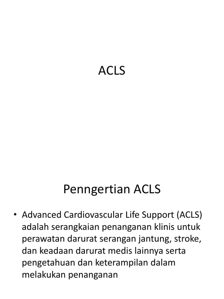 Panduan Lengkap ACLS 2024 | PDF | Kesehatan Holistik | Sains & Matematika