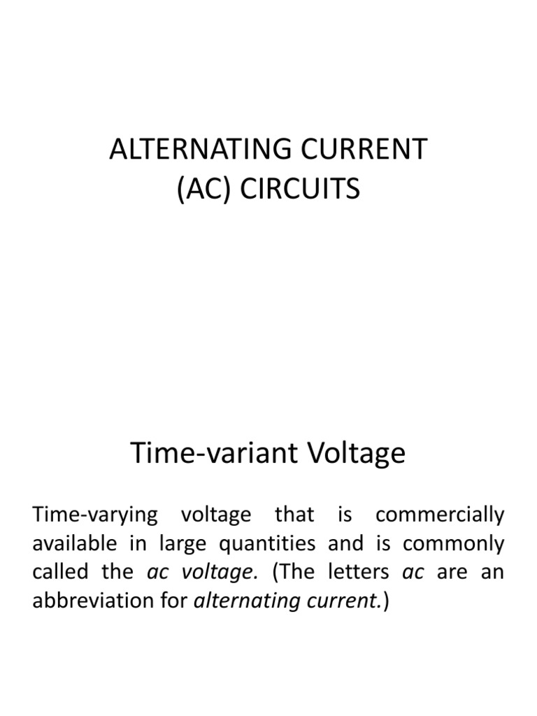 Alternating Current) | PDF | Electrical Impedance | Amplitude