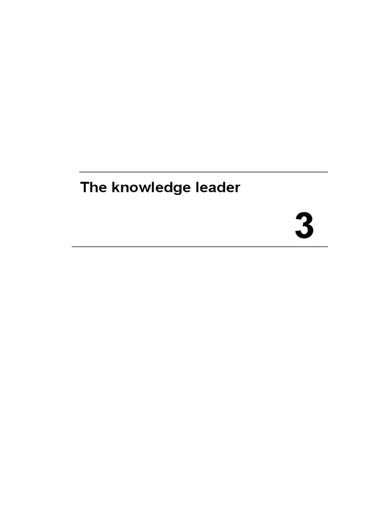 Knowledge Leadership Essentials | PDF | Knowledge Management | Leadership
