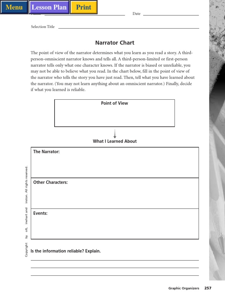 Narrator Chart | PDF