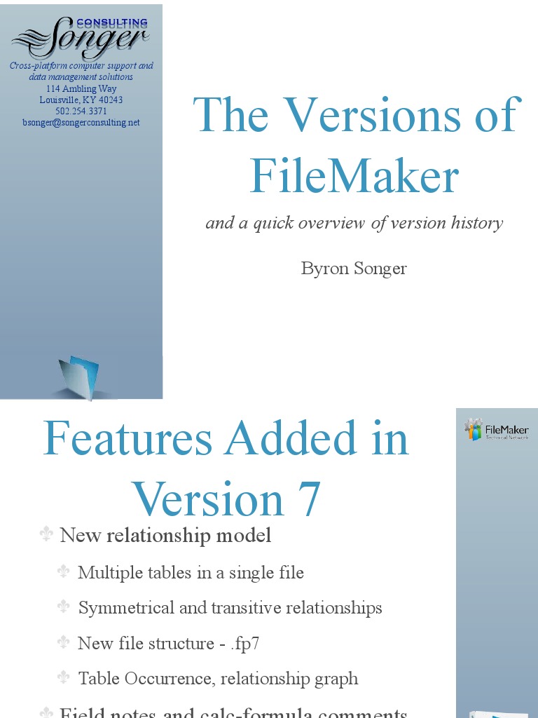 FileMaker 7 To 10 | PDF | File Maker | Microsoft Excel