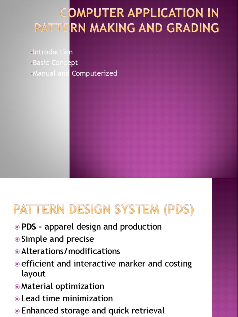 Computer Application in Pattern Making and Grading | PDF