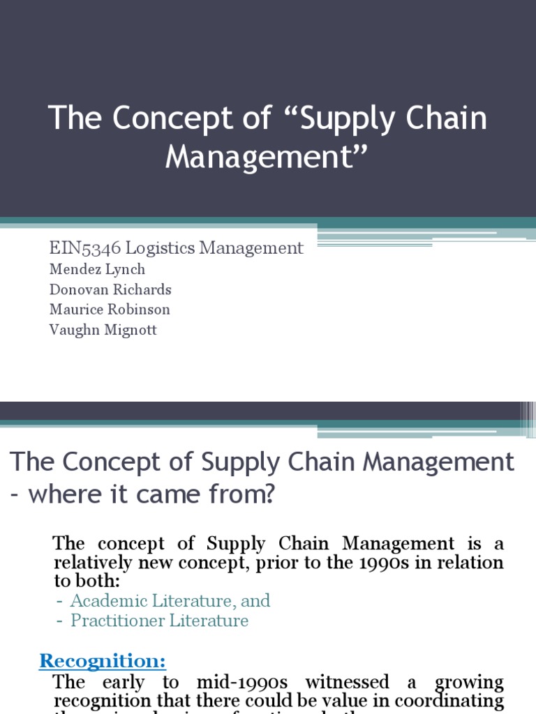 Supply Chain Presentation | PDF | Supply Chain | Supply Chain Management
