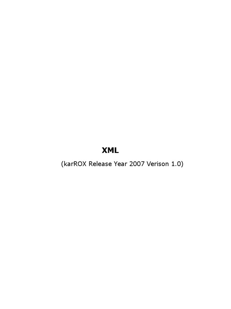 XML Karox | PDF | Xml Schema | Persistence