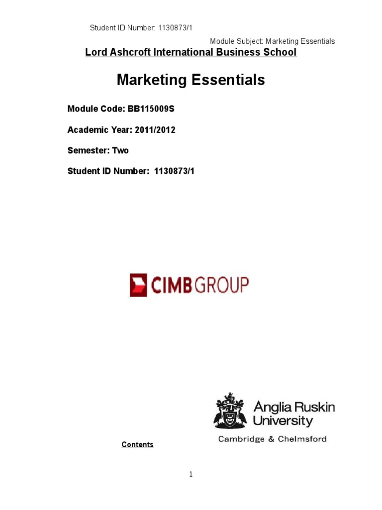 CIMB Bank Assignment | PDF | Service Industries | Banking