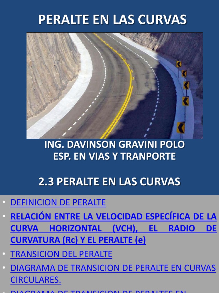Peralte en Curvas de Carreteras | PDF