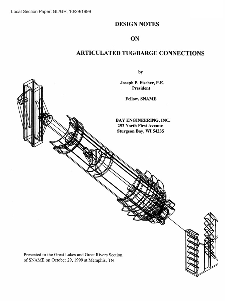 Articulated Tug/Barge Connection Design | PDF | Structural Load | Tugboat