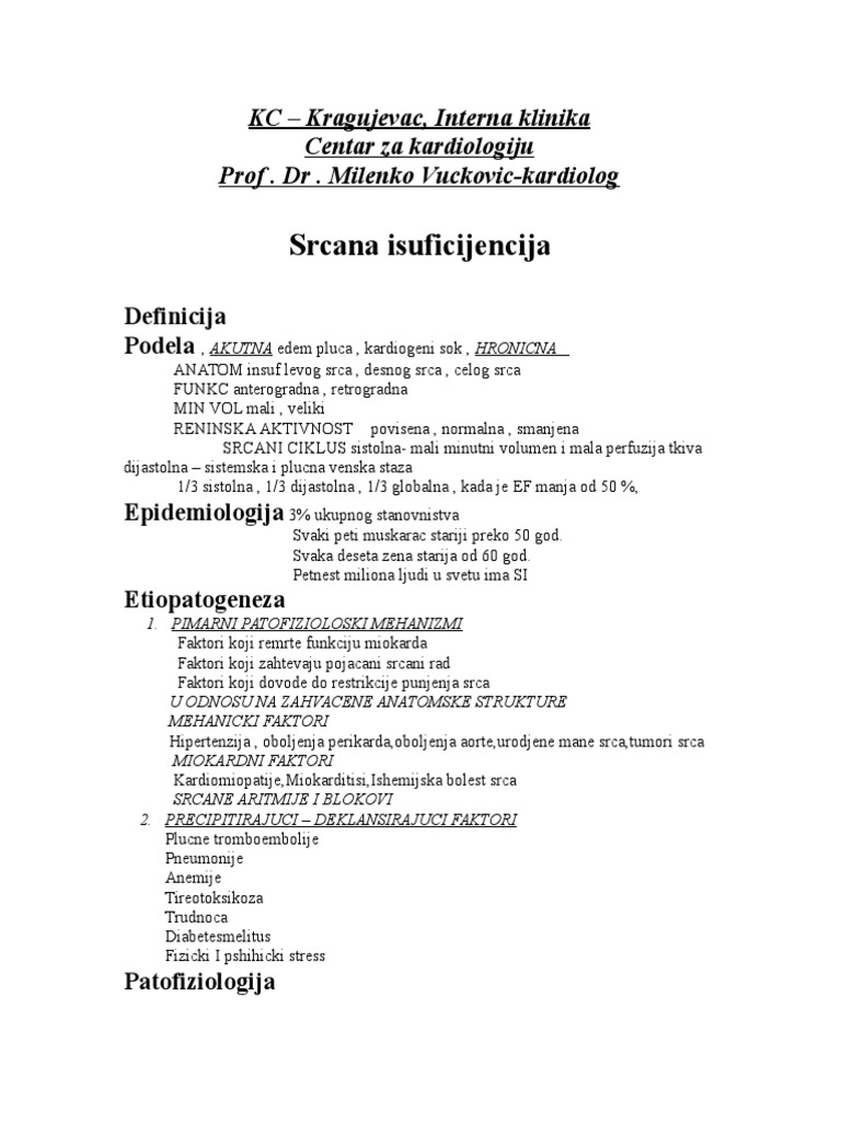 Srcana Isuficijencija | PDF