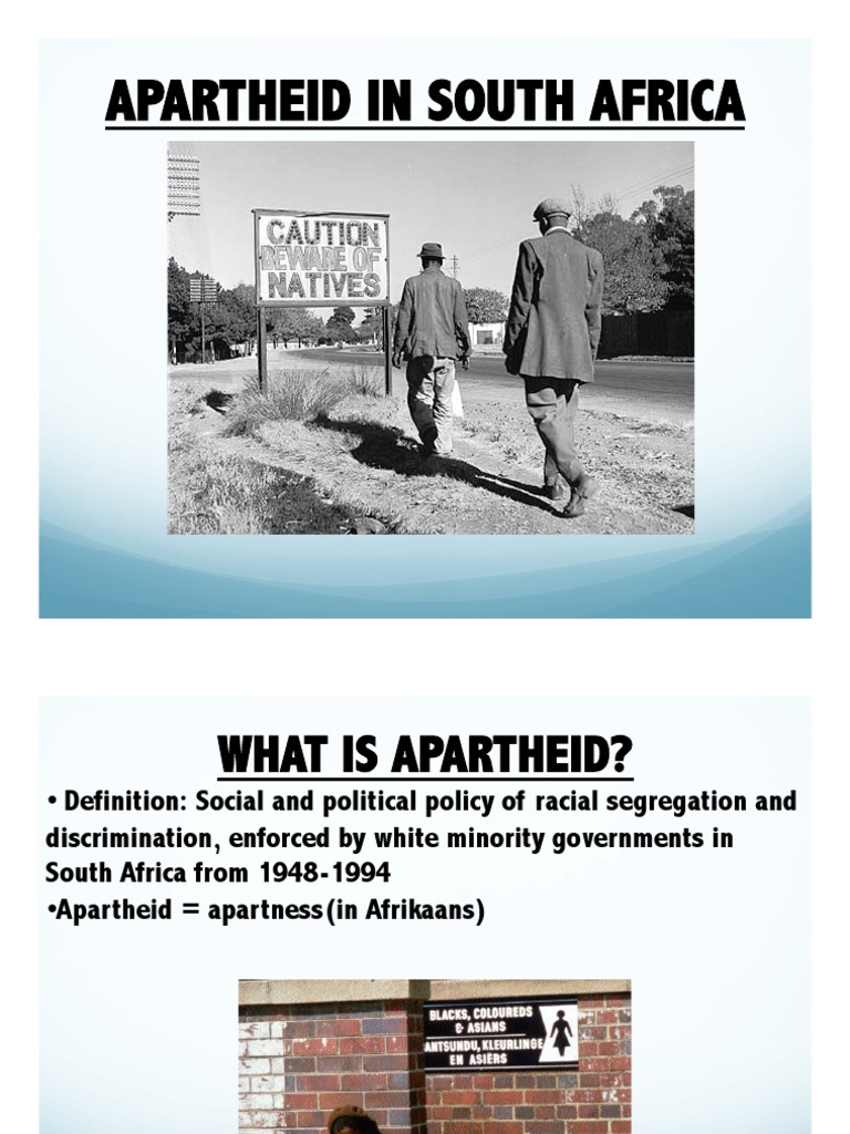 Apartheid Notes | PDF | Apartheid | Black People