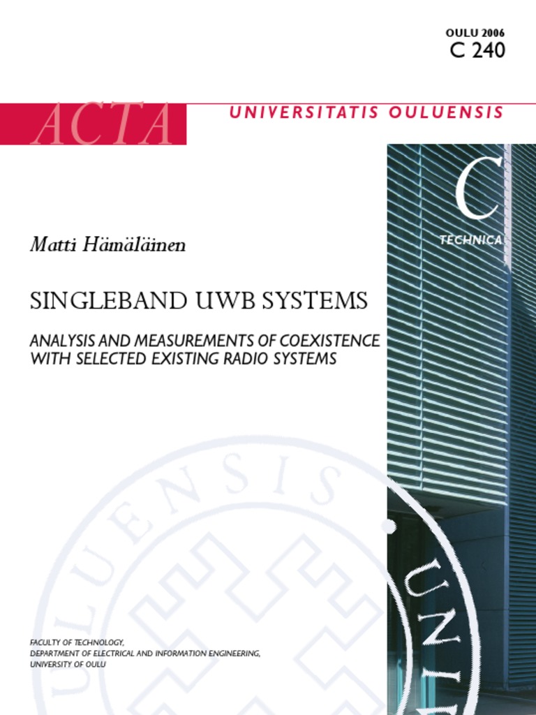 Singleband Uwb Systems | PDF | Ultra Wideband | Broadcast Engineering
