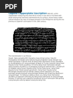 The Laguna Copperplate Inscription | PDF | Southeast Asia