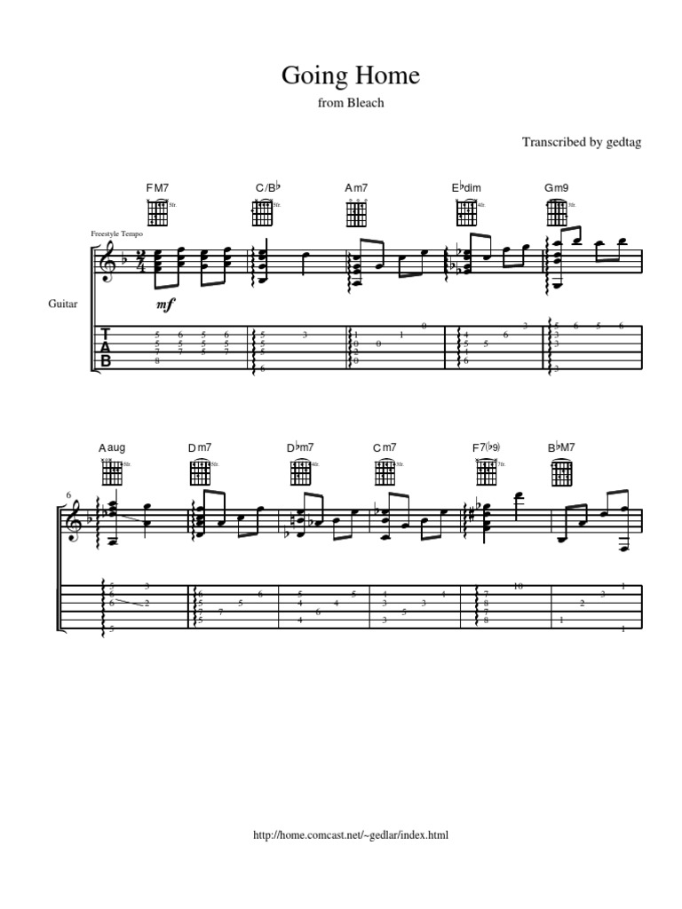 Bleach - Going Home - Guitar | PDF
