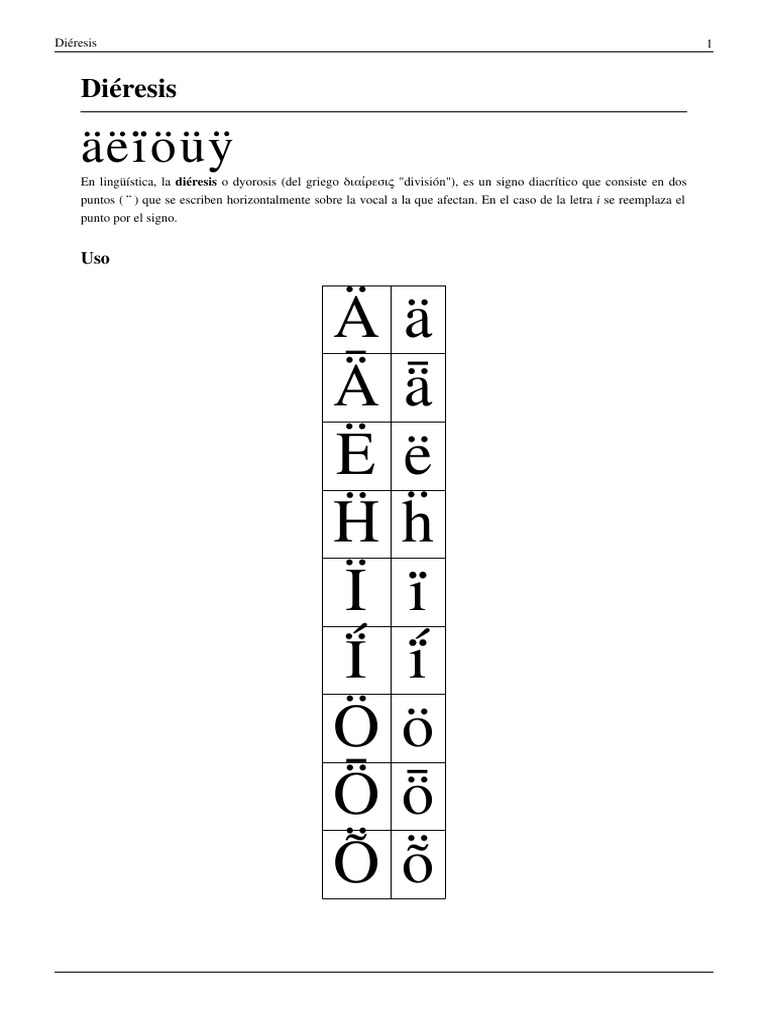 Diéresis | Escritura latina | Fonética