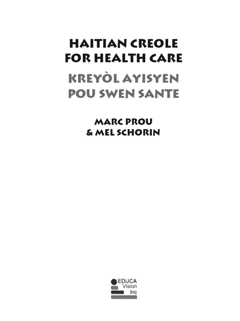 Haitian Creole For Healthcare | PDF | English Language | Diseases And ...