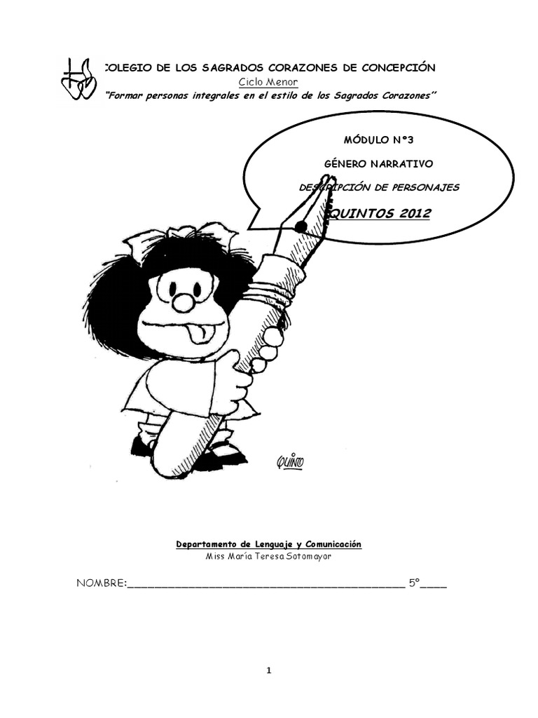 Caracteristicas Fisicas y Psicologicas de Los Personajes | PDF