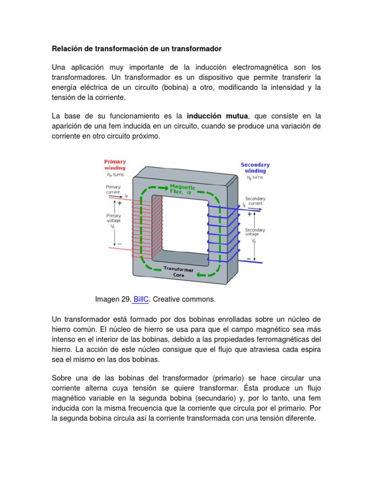 Relación de Transformación de Un Transformador | PDF | Transformador | Inductor