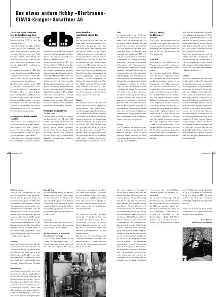 Bierbrauen A3 Beer Brewing | PDF