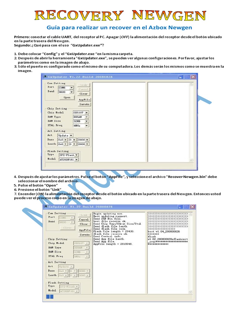 Guía Recover Azbox Newgen | PDF
