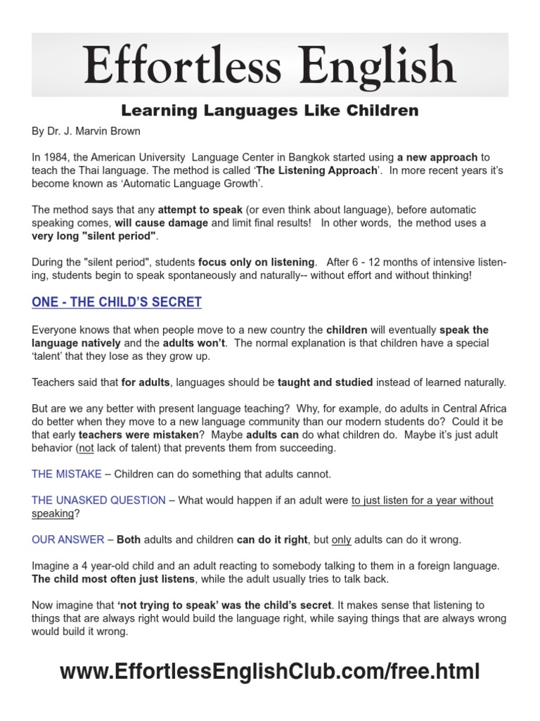 Learn Like Children | PDF