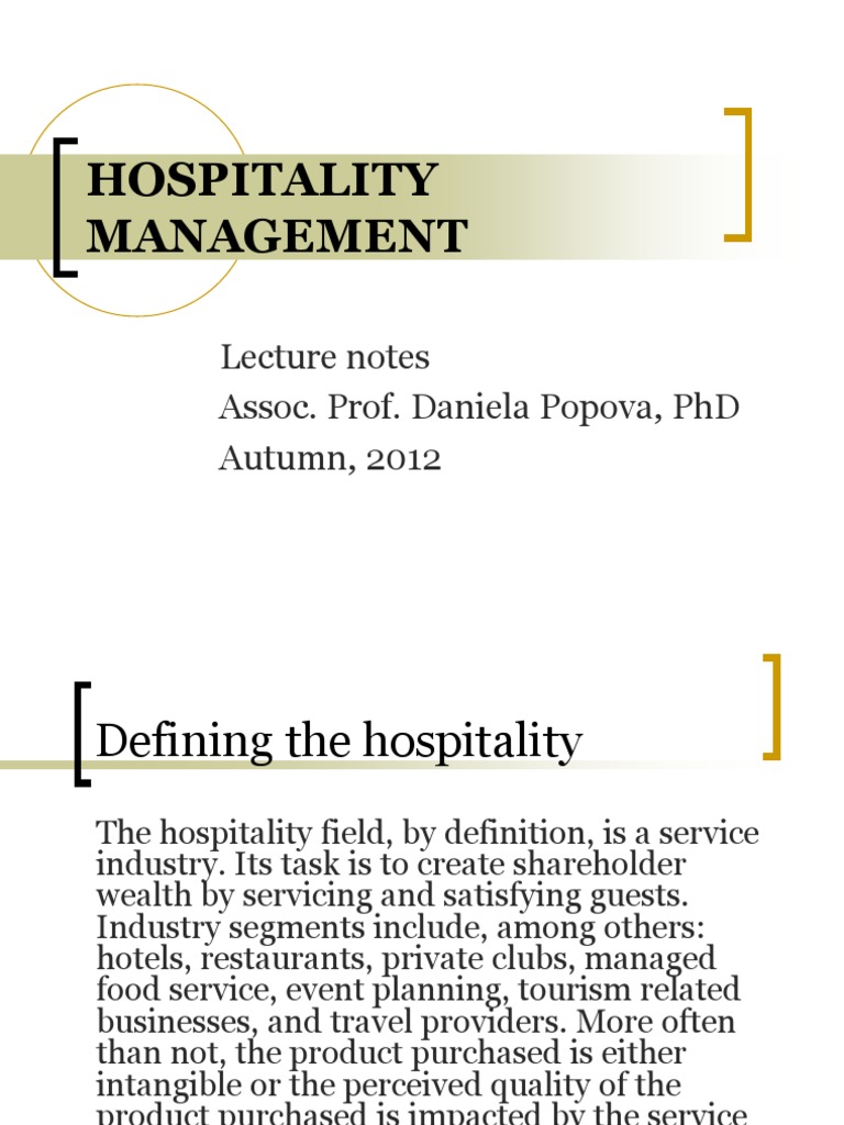 Hospitality Management | PDF | Franchising | Chef