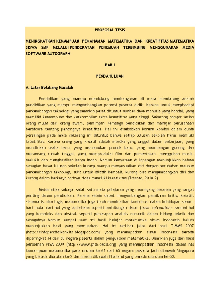 Contoh Proposal Tesis | PDF