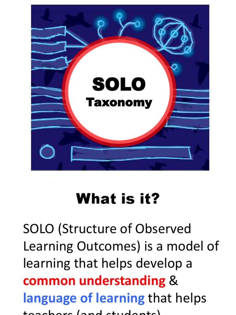 Solo Taxonomy | PDF | Educational Assessment | Learning