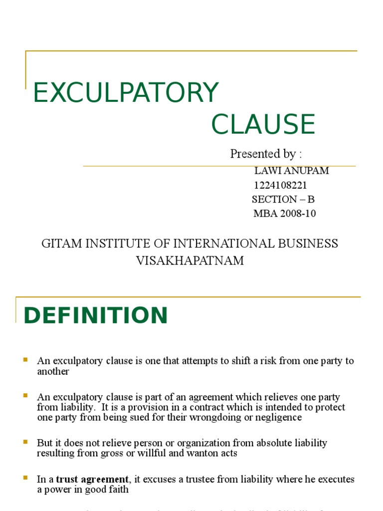 Exculpatory Clause | Download Free PDF | Negligence | Tort