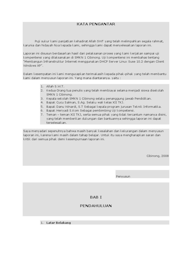 Contoh Proposal TKJ | PDF