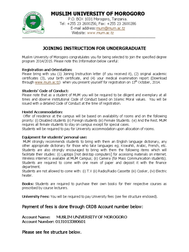 Joining Instructions | Fee | Internet | Free 30-day Trial | Scribd