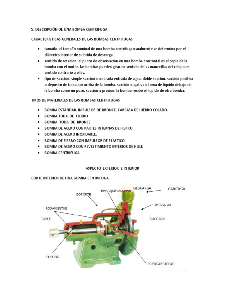 Partes de Una Bomba | PDF | Bomba | Máquinas